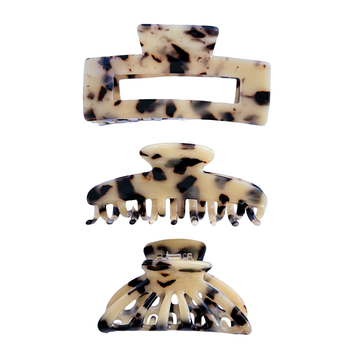 Beige Clip Trio – Heatless Hair